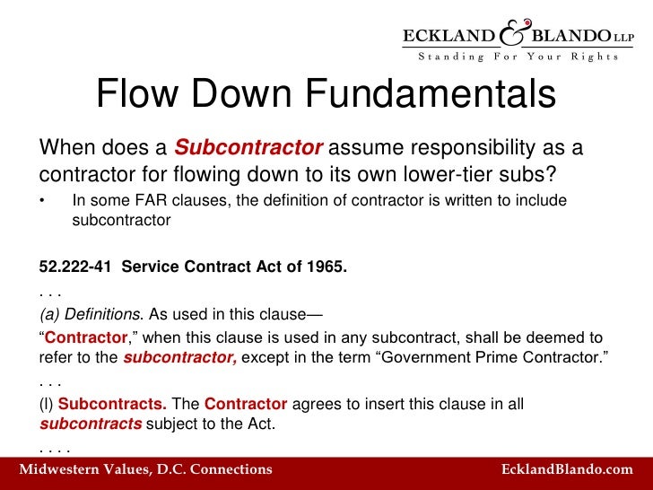 Z Subcontracting and Flow Down Clauses What's In Your Contract