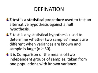 Z-Test with Examples | PPTX