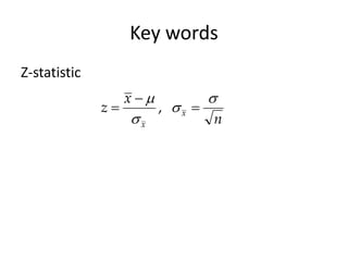 Z test, f-test,etc | PPTX