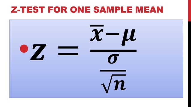 Z test for one sample mean by John Marvin Canaria