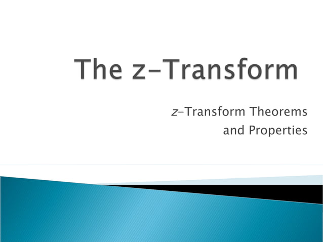 Z transform | PPT