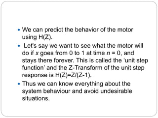 Applications of Z transform | PPTX