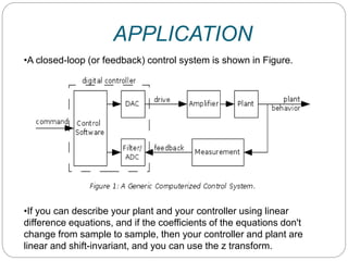 Applications of Z transform | PPTX