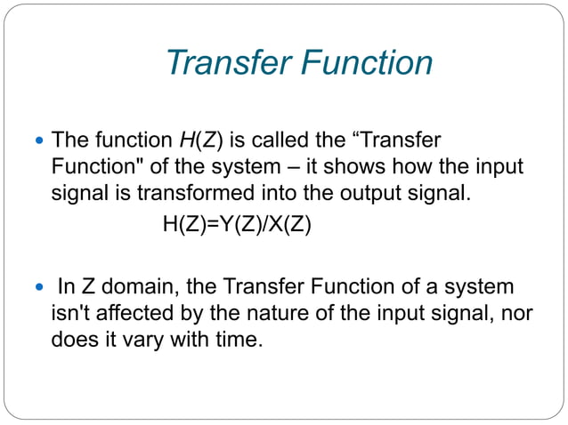 Applications of Z transform | PPTX
