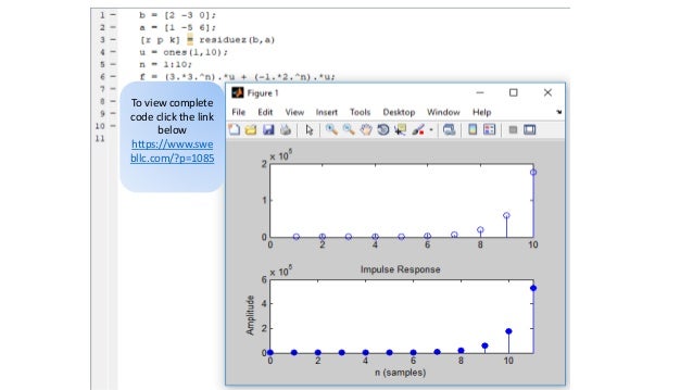 Z Transform And Inverse Z Transform Examples In Matlab With Codes And O 