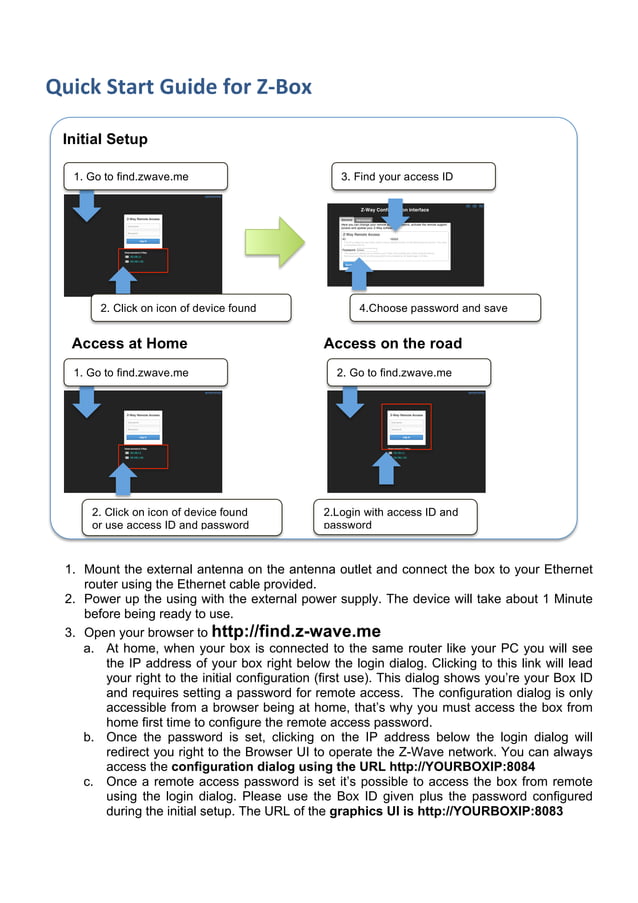 Z wave controller z-box quick start guide | PDF