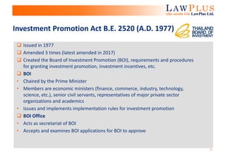 FDI in Thailand Webinar | PDF