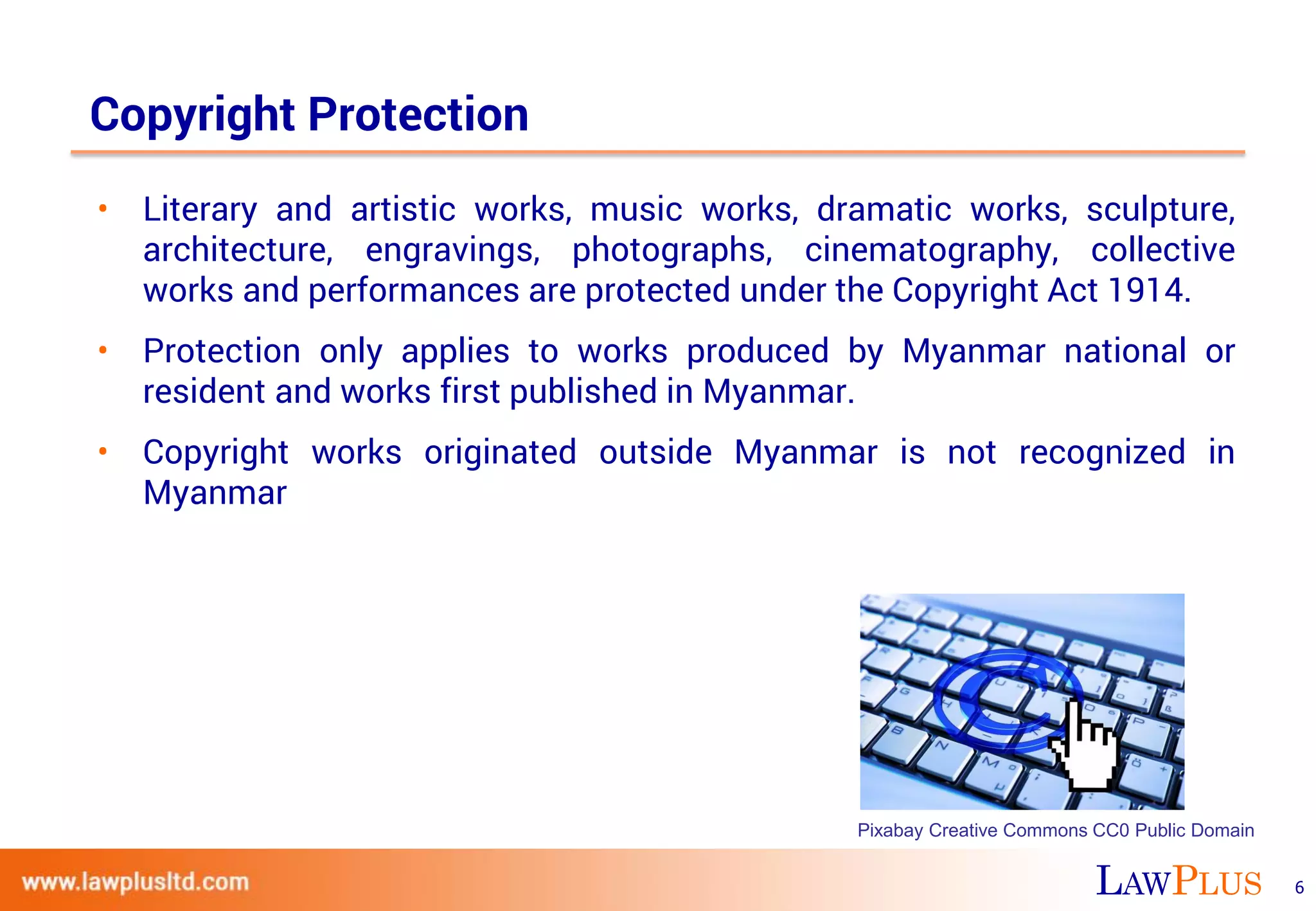 Key IP Issues and Considerations for IP Protection in Myanmar | PDF