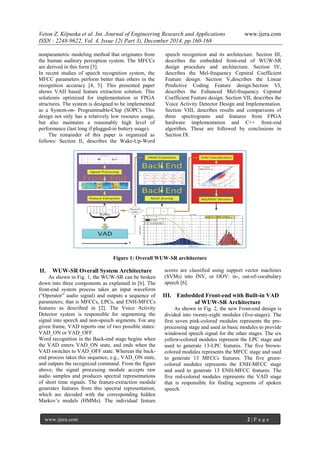 Voice Activity Detector of Wake-Up-Word Speech Recognition System Design on FPGA | PDF | Digital ...