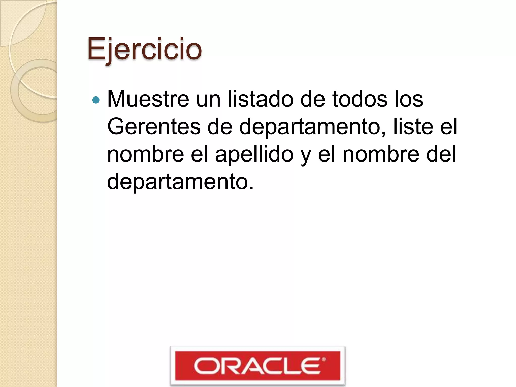 Cap 7. oracle SQL fundamentals | PPT