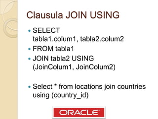 Cap 7. oracle SQL fundamentals | PPT
