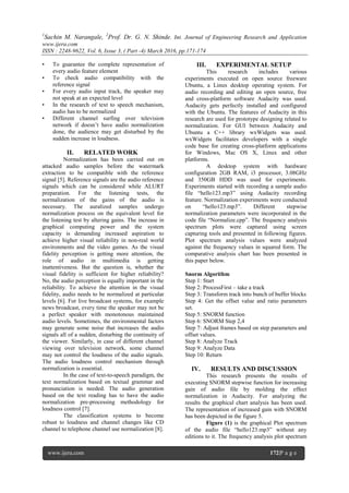 Snorm–A Prototype for Increasing Audio File Stepwise Normalization | PDF