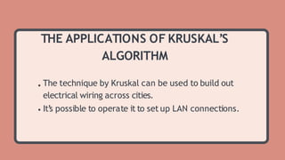 Kruskal Algorithm for minimum spanning.. | PPT