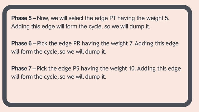 Kruskal Algorithm for minimum spanning.. | PPT
