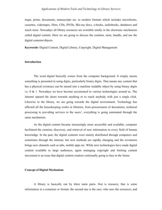 Digital Libraries, Digital Repositories, Digital Copyright: Overview ...