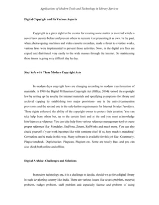 Digital Libraries, Digital Repositories, Digital Copyright: Overview ...