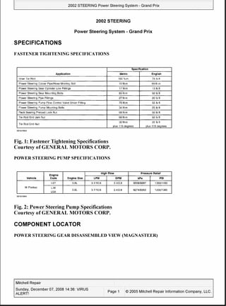 2003 PONTIAC GRAND PRIX Service Repair Manual | PDF