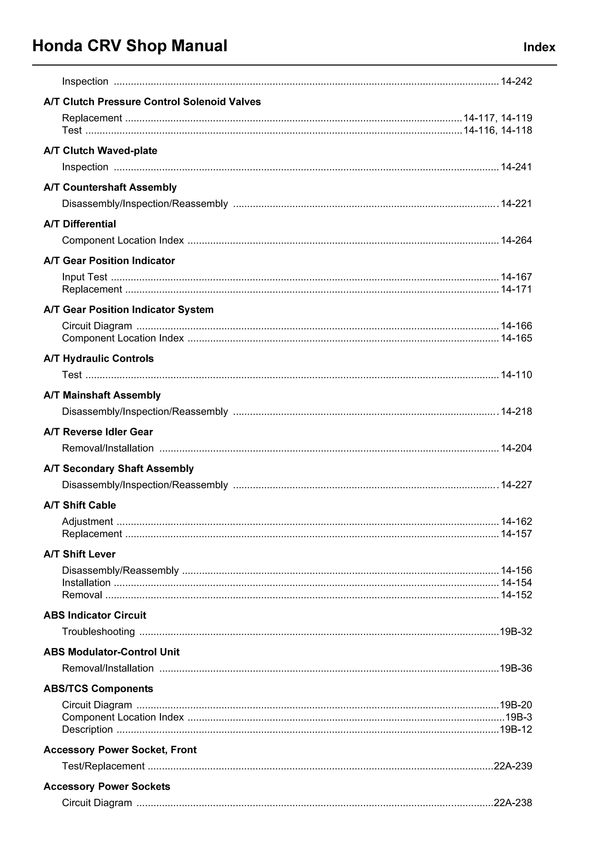 Honda Crv Breakdown And Repair Frequency