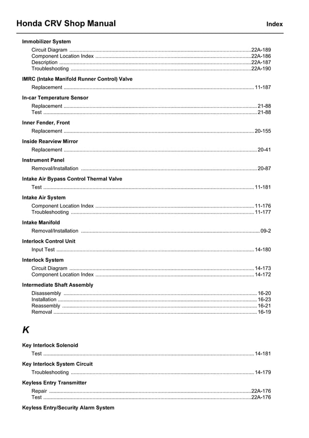 2002 HONDA CRV Service Repair Manual | PDF