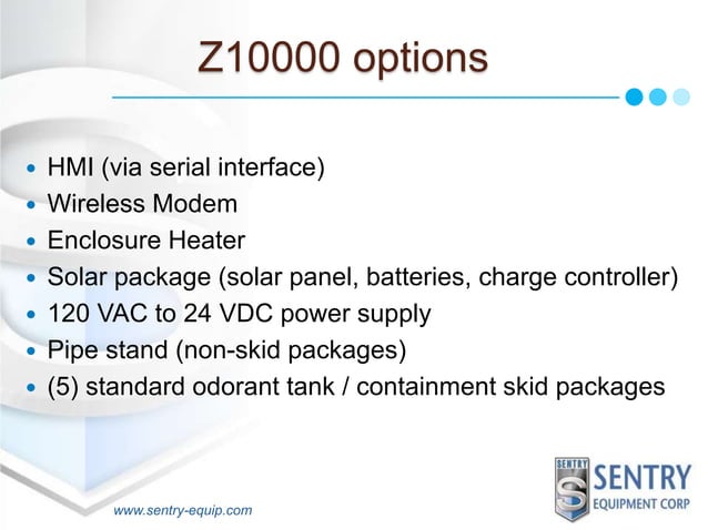 Odorant Injection Systems, Sentry Equipment Z10000, Natural Gas ...
