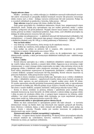 Sporządzanie podstawowego asortymentu potraw z jaj, mleka i przetworów mlecznych | PDF