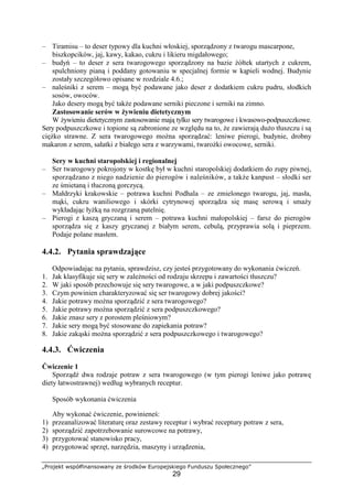 Sporządzanie podstawowego asortymentu potraw z jaj, mleka i przetworów mlecznych | PDF