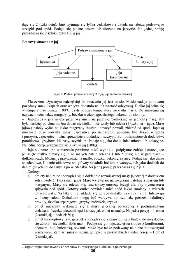 Sporządzanie podstawowego asortymentu potraw z jaj, mleka i przetworów mlecznych | PDF