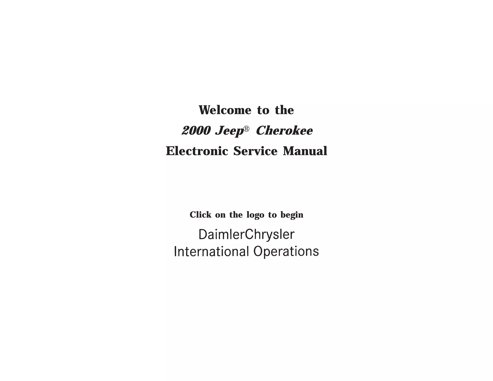 2000 JEEP CHEROKEE Service Repair Manual | PDF