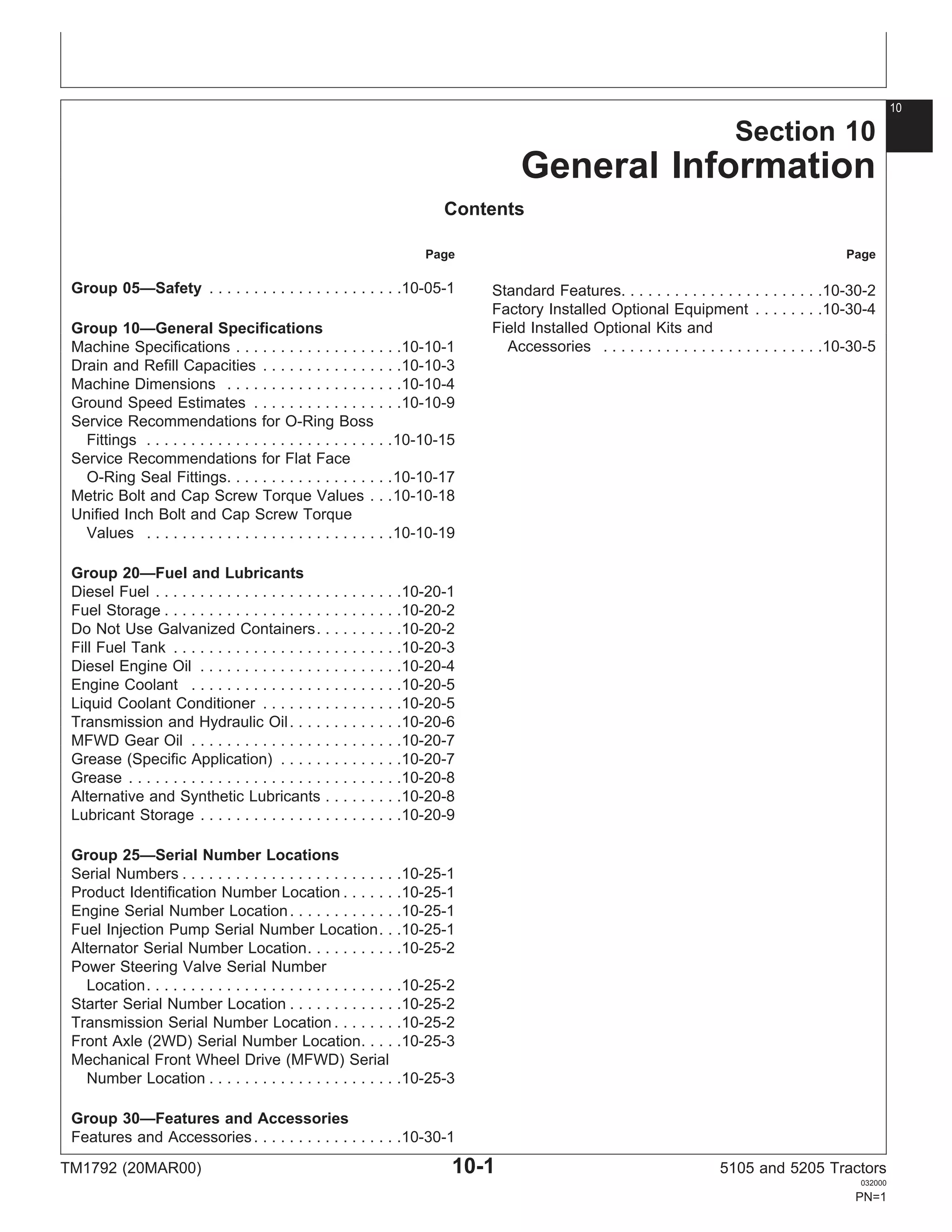 JOHN DEERE 5105 TRACTOR Service Repair Manual | PDF