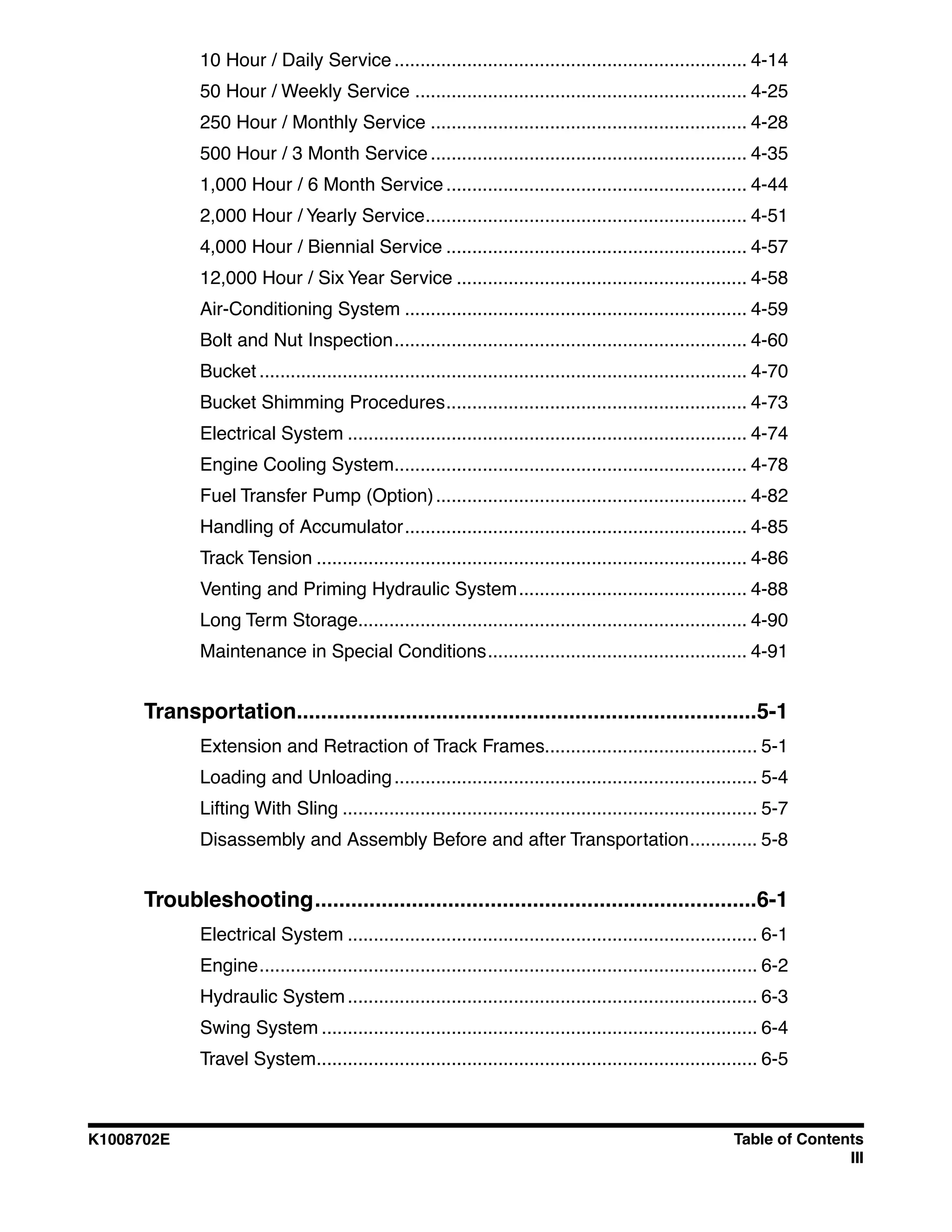 Daewoo Doosan DX520LC Excavator Operation and Maintenance manual ...