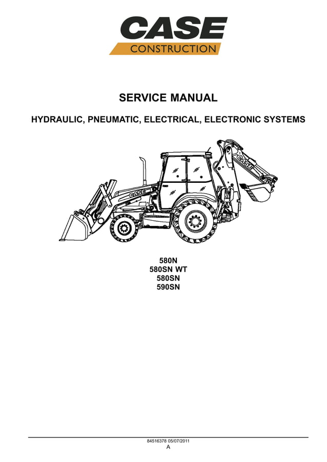 CASE 590SN TRACTOR LOADER BACKHOE Service Repair Manual | PDF