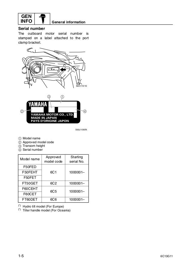 Yamaha Outboard Motor Serial Number - xxyellow