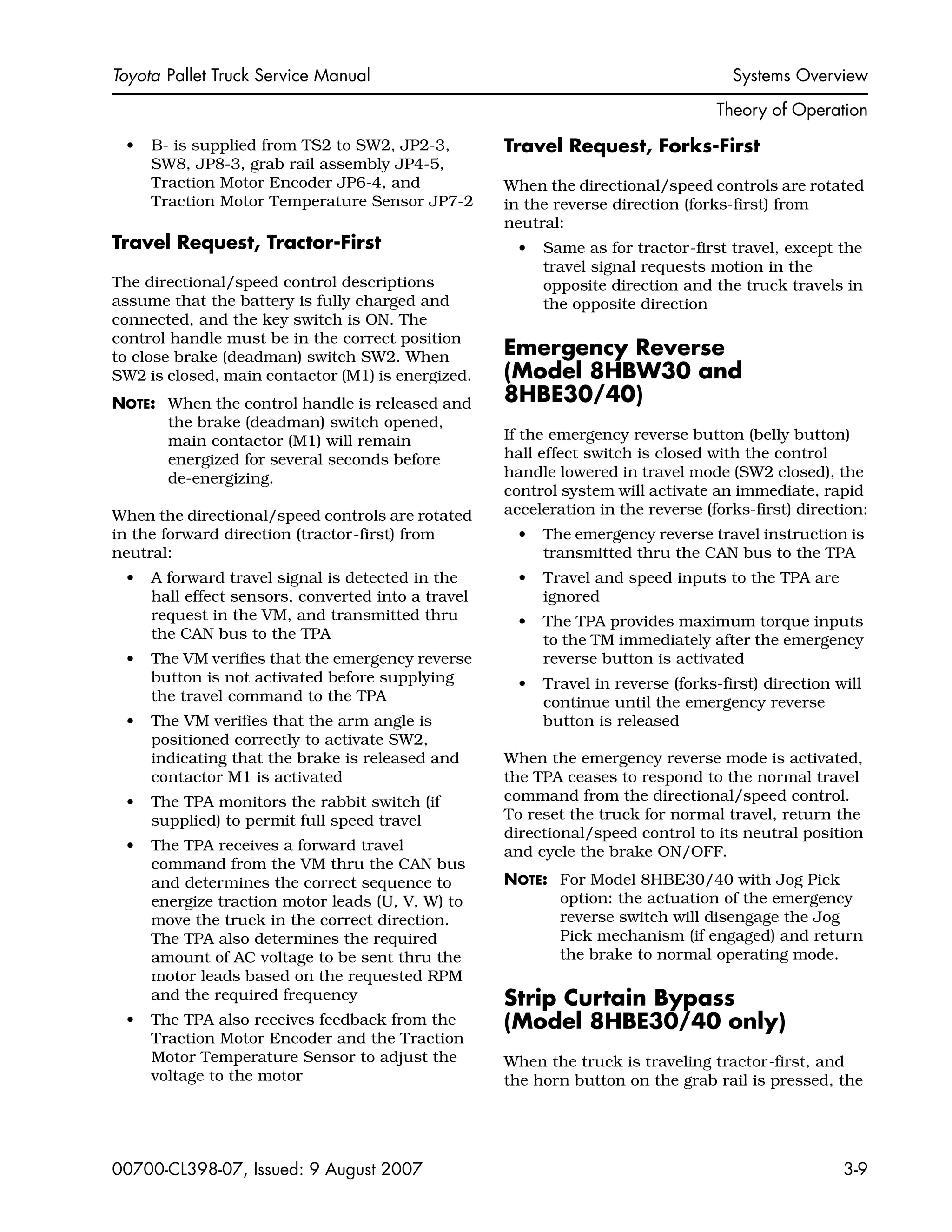 Toyota 8TB50 Pallet Truck Service Repair Manual | PDF