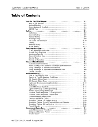 Toyota 8TB50 Pallet Truck Service Repair Manual | PDF