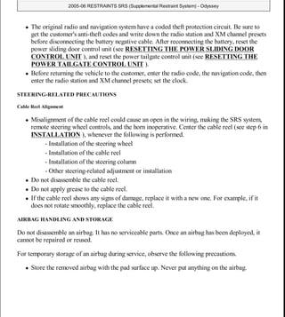 2008 HONDA ODYSSEY Service Repair Manual | PDF