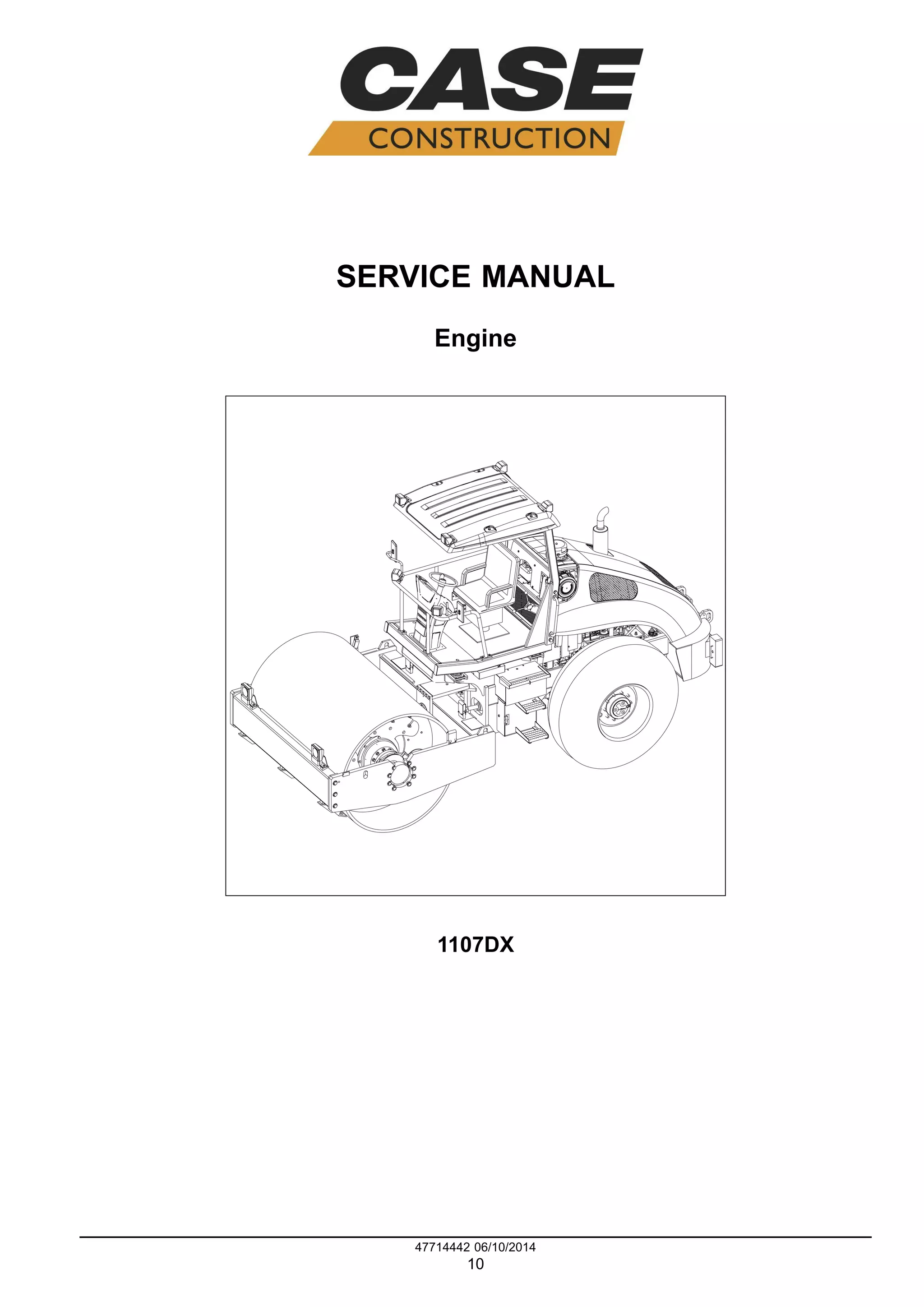 CASE 1107 DX Soil Compactor Service Repair Manual | PDF