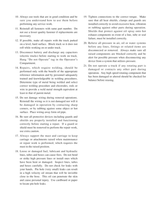 Caterpillar Cat GP20N Forklift Lift Trucks Service Repair Manual SN ...