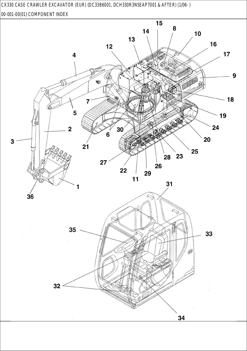 CASE CX330 Crawler Excavator Parts Catalogue Manual