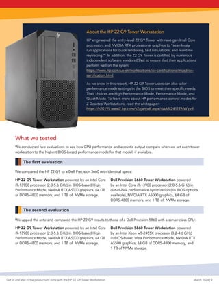 Get in and stay in the productivity zone with the HP Z2 G9 Tower ...