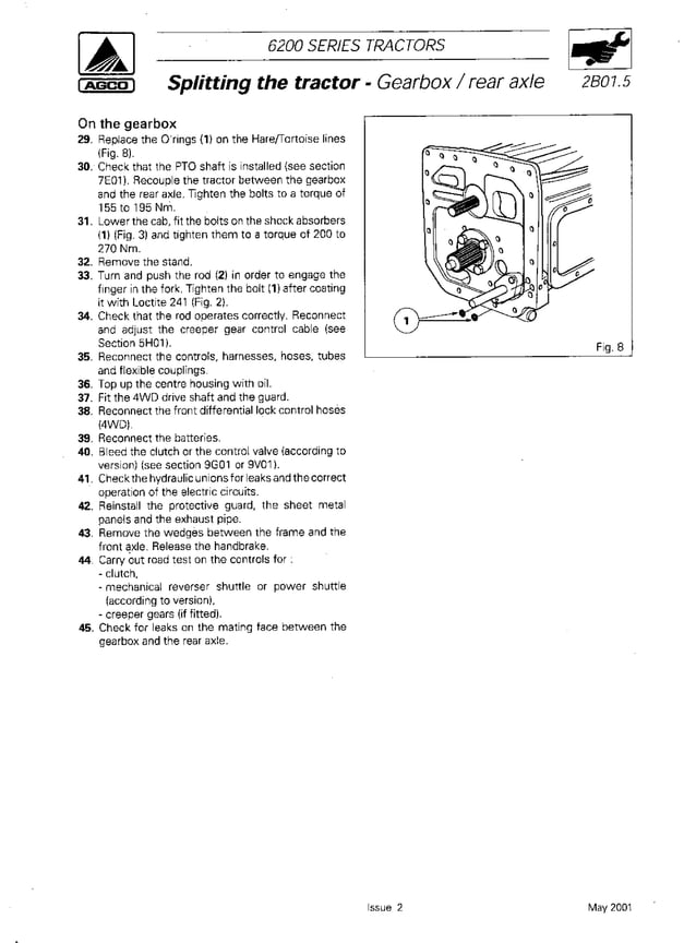 Massey Ferguson MF 6260 Tractor Service Repair Manual | PDF