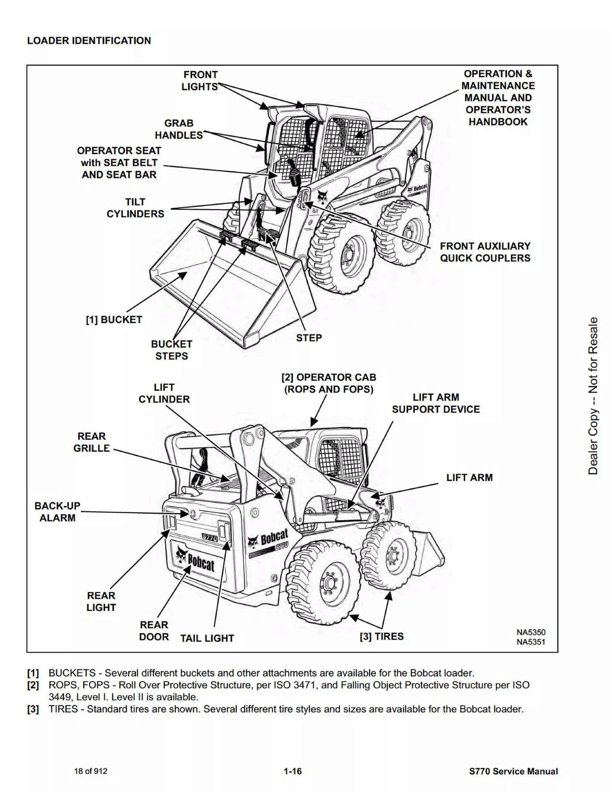 BOBCAT S770 SKID STEER LOADER Service Repair Manual SN：A3P511001 AND ...