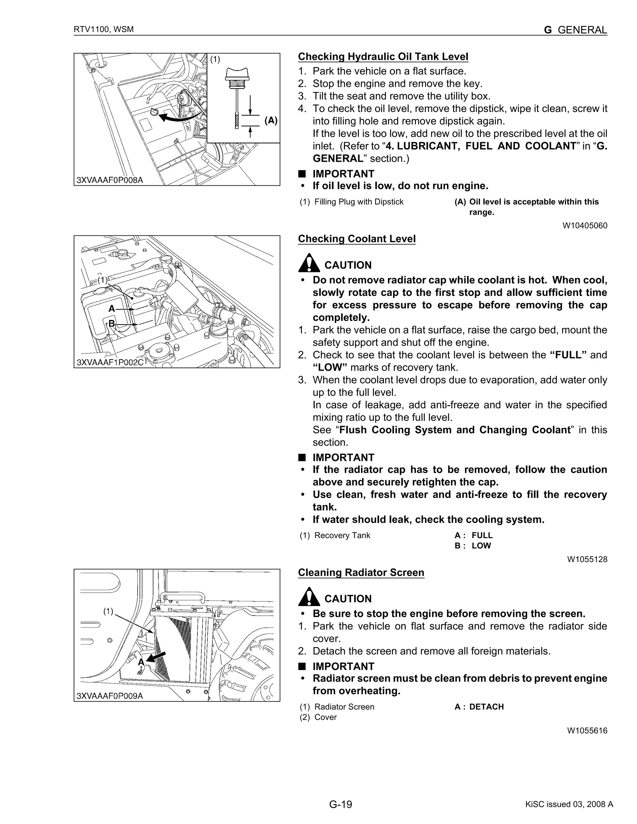 KUBOTA RTV1100 UTILITY VEHICLE UTV Service Repair Manual | PDF