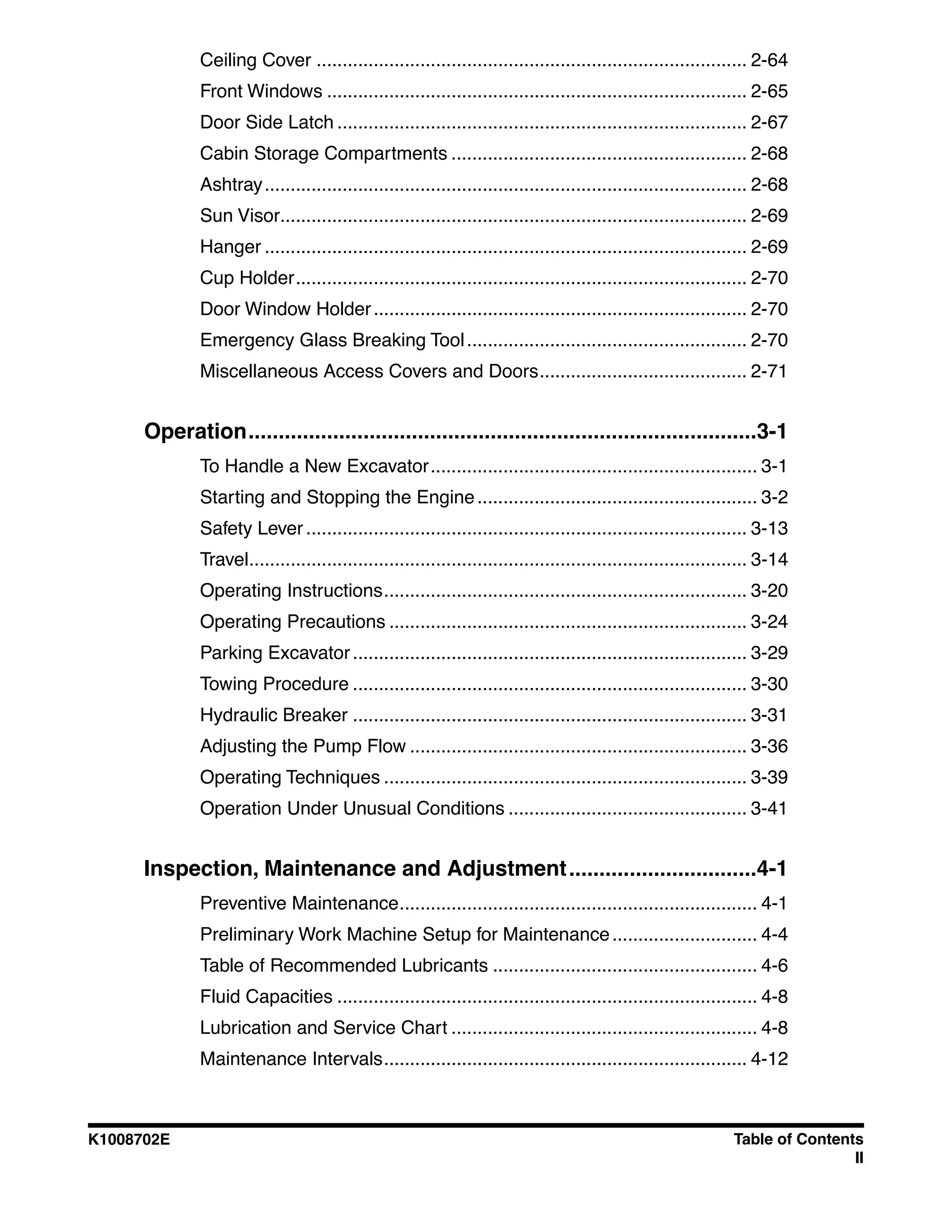 Daewoo Doosan DX480LC Excavator Operation and Maintenance manual ...