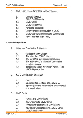 Cimic handbook | PDF