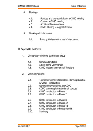 Cimic handbook | PDF