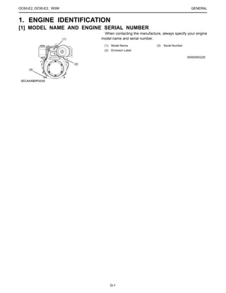 KUBOTA OC60-E2 (-X) DIESEL ENGINE Service Repair Manual | PDF