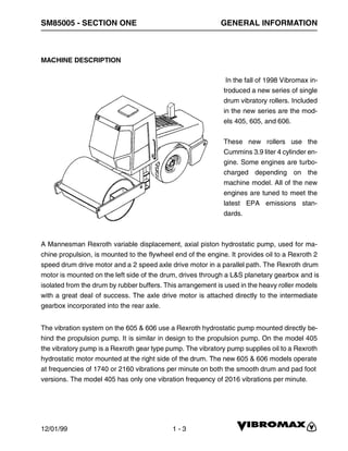 JCB VIBROMAX 605 SINGLE DRUM ROLLER Service Repair Manual | PDF