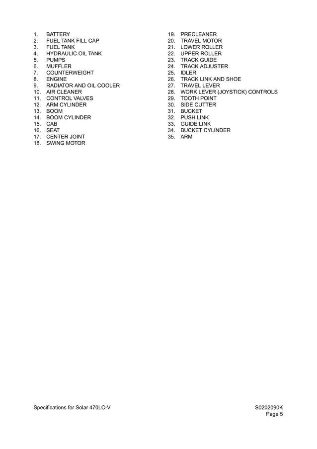 DAEWOO DOOSAN SOLAR 470LC-V EXCAVATOR Service Repair Manual | PDF