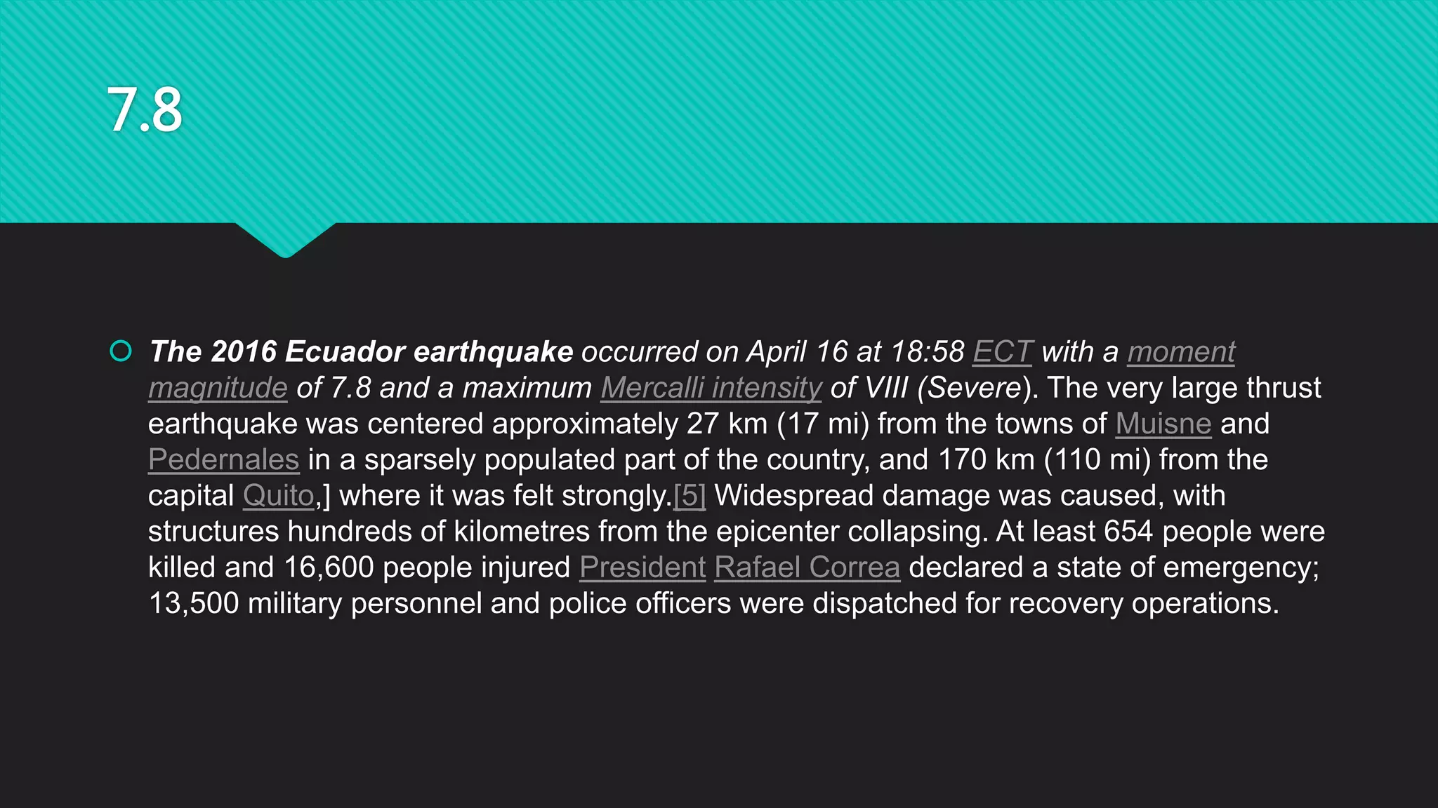 Ecuador earthquake | PPTX