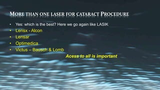 Laser Cataract Surgery the new method to treat cataracts | PPTX